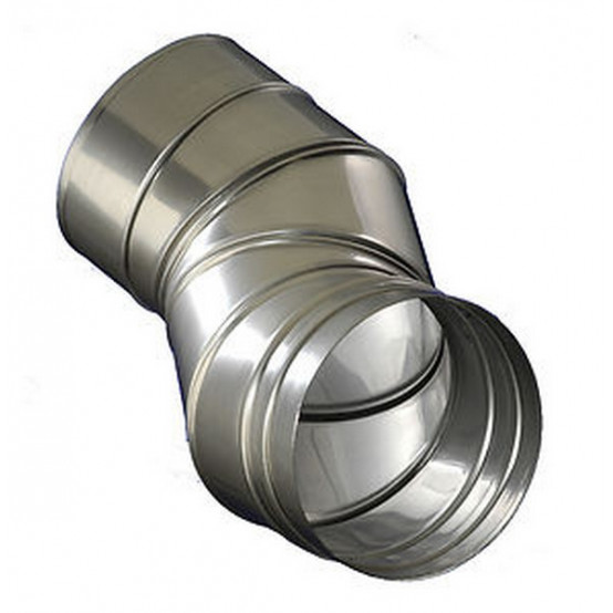 5" (125mm) Adjustable Bend Flue Pipe 0-90 Degree Change Stainless