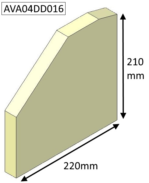 Avalon 4 Double Sided Double Depth Multifuel Side Fire Brick - AVA04DD016