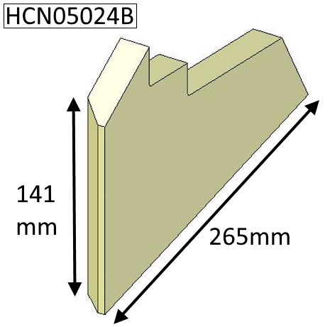 Parkray Chevin 5 Inset (MKI) Right Hand Upper Side Brick - HCN05024B