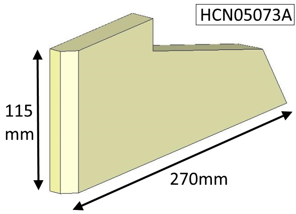 Parkray Chevin 5 Inset (MKII) Right Hand Upper Side Brick - HCN05073A