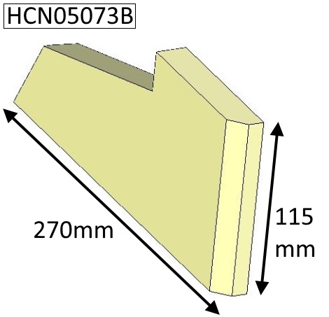 Parkray Chevin 5 Inset (MKII) Left hand Upper Side Brick - HCN05073B