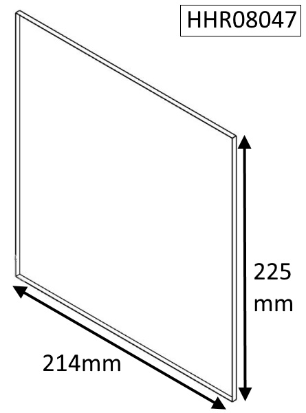 Hunter Herald 8 - Double Door (Rectangular) Replacement Glass - HHR08047