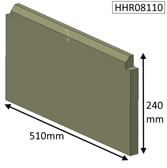 Hunter Herald 8 Wood (MKII) Rear Fire Brick - HHR08110