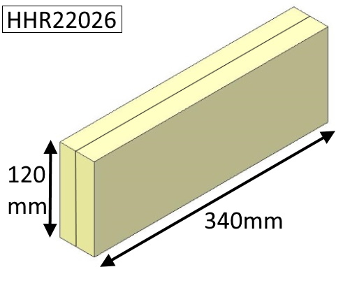 Hunter Herald 80 B Spares Wood (CEvII) Fire Side Wood Brick - HHR22026